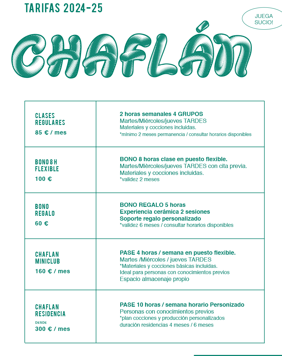 Precios – Estudio Chaflán